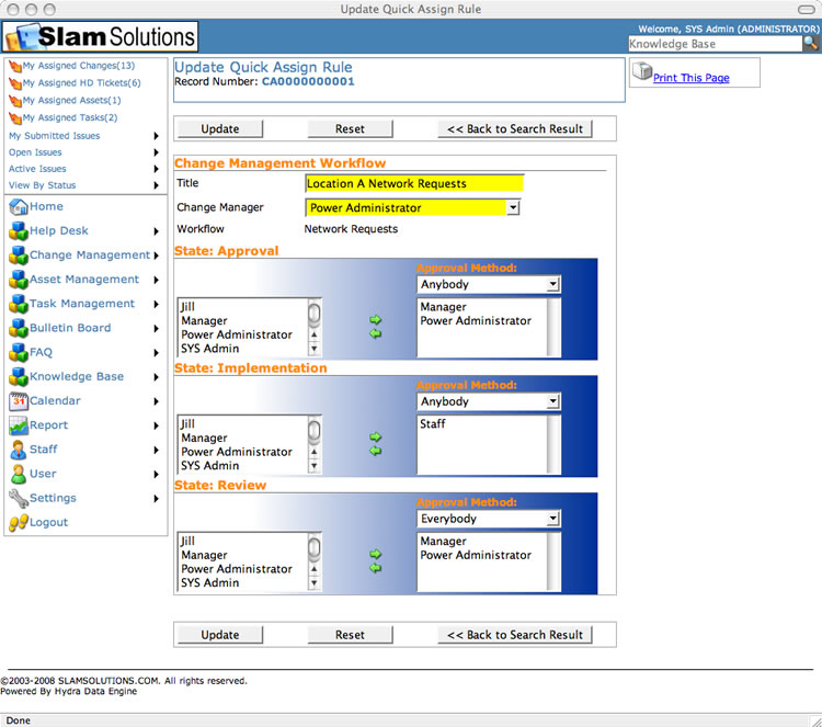Change Management Control - Create Auto Assign Group Change Management Control - Create Auto Assign Group